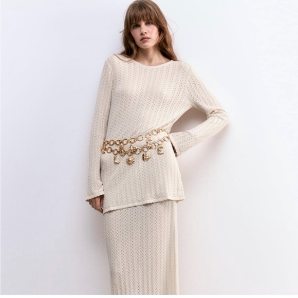 Zara | Skirts | Zara Ivory Set | Poshmark